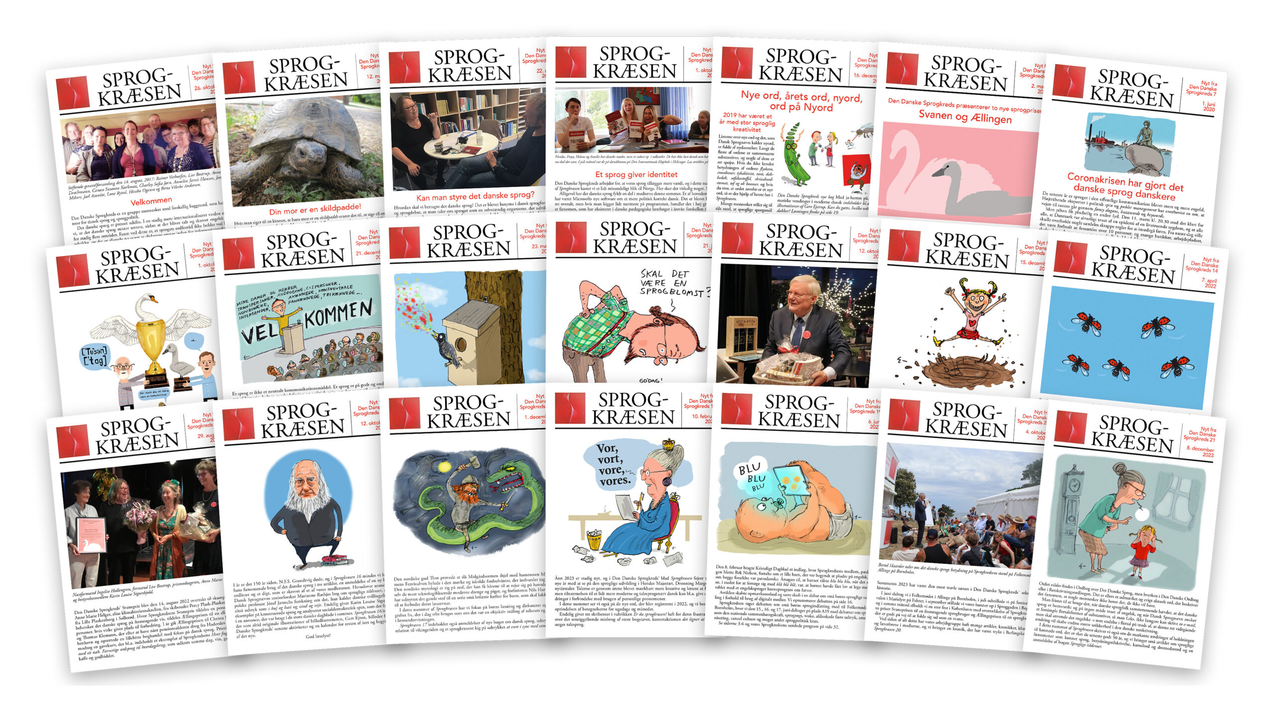 Den Danske Sprogkreds´ blad Sprogkræsen er udkommet 21 gange ...